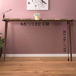 Console Table | Handmade Wood & Stone Unique Side Table | Unique ...