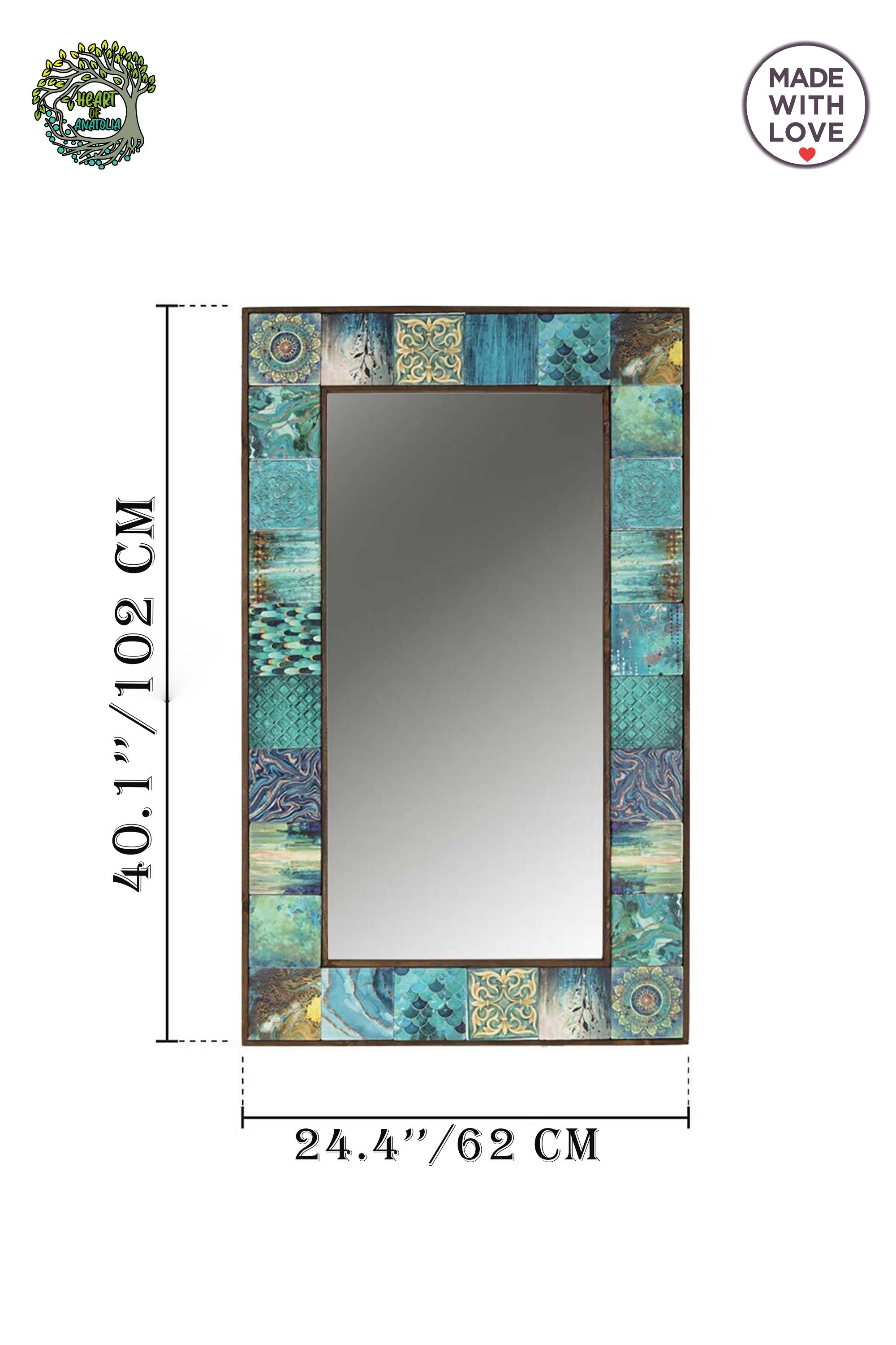 Boho Mirror Wall Decor Mirror Art Full Lenght Boho Mosaic - Etsy
