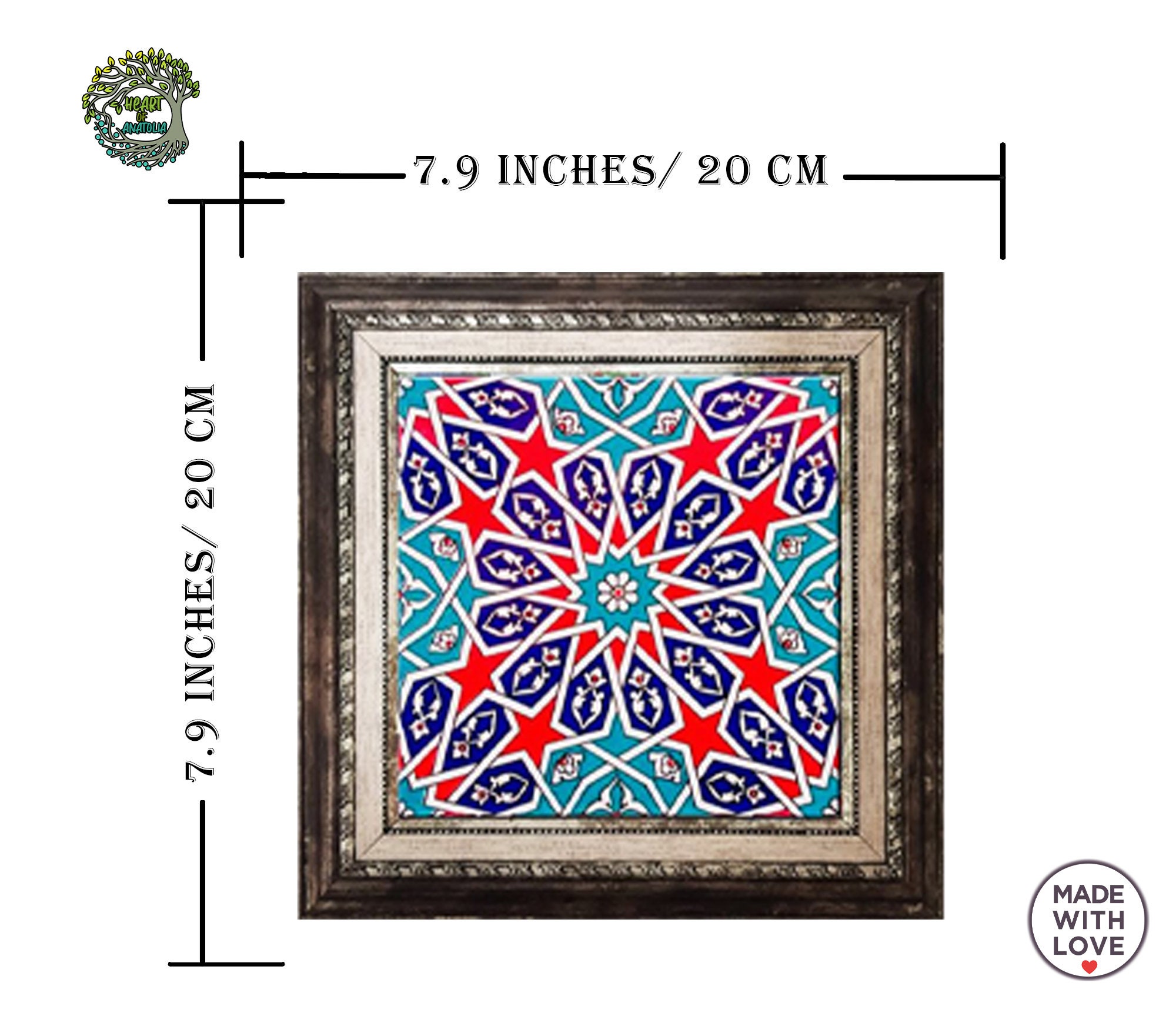 Decorative Ceramic Tile Frame Wall Decor Kitchen Tile Wall - Etsy