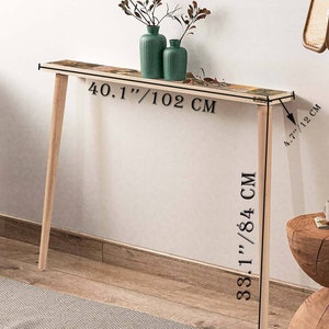 Console Table | Handmade Wood & Stone Unique Side Table | Unique ...