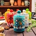 Handmade Ceramic Spice Jars With Lid | Turkish Kitchen Decor - Etsy