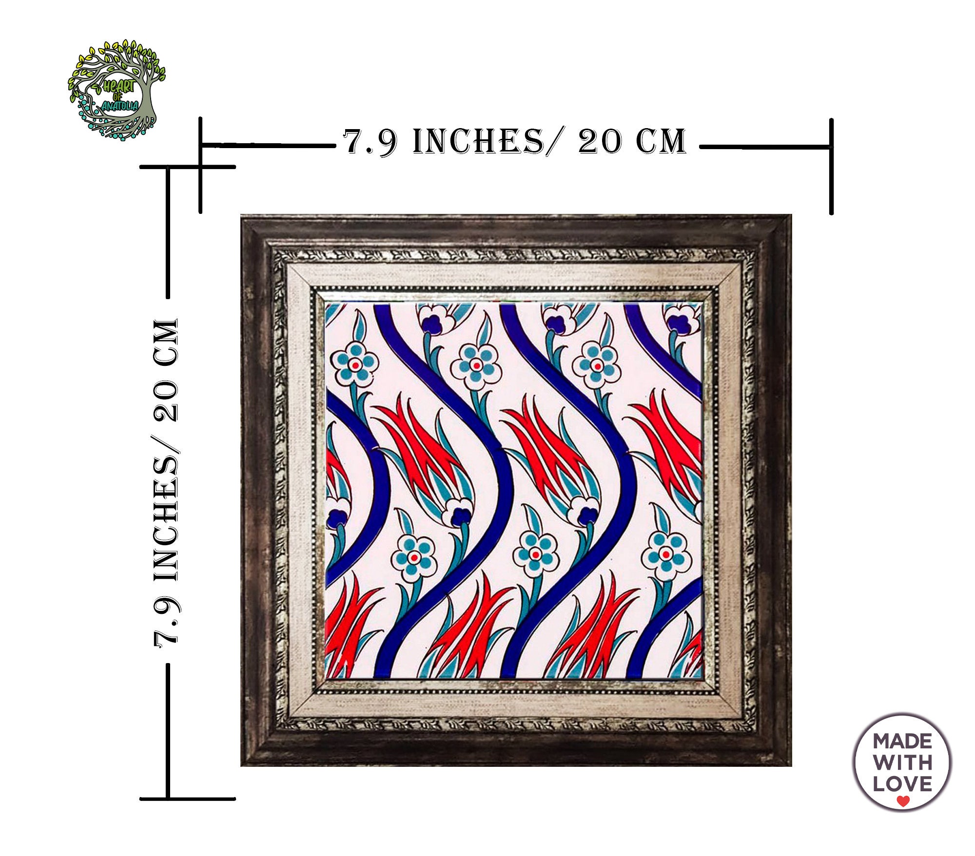 Decorative Ceramic Tile Frame Wall Decor Kitchen Tile Wall - Etsy