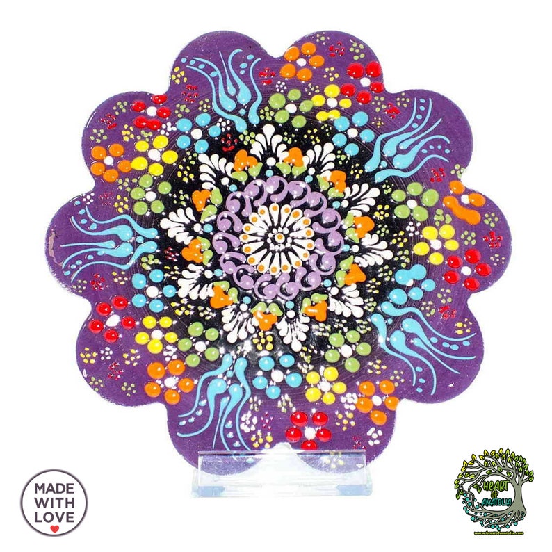 Dark Green Turkish Ceramic Handmade Trivet for Hot Pot Dishes | Etsy