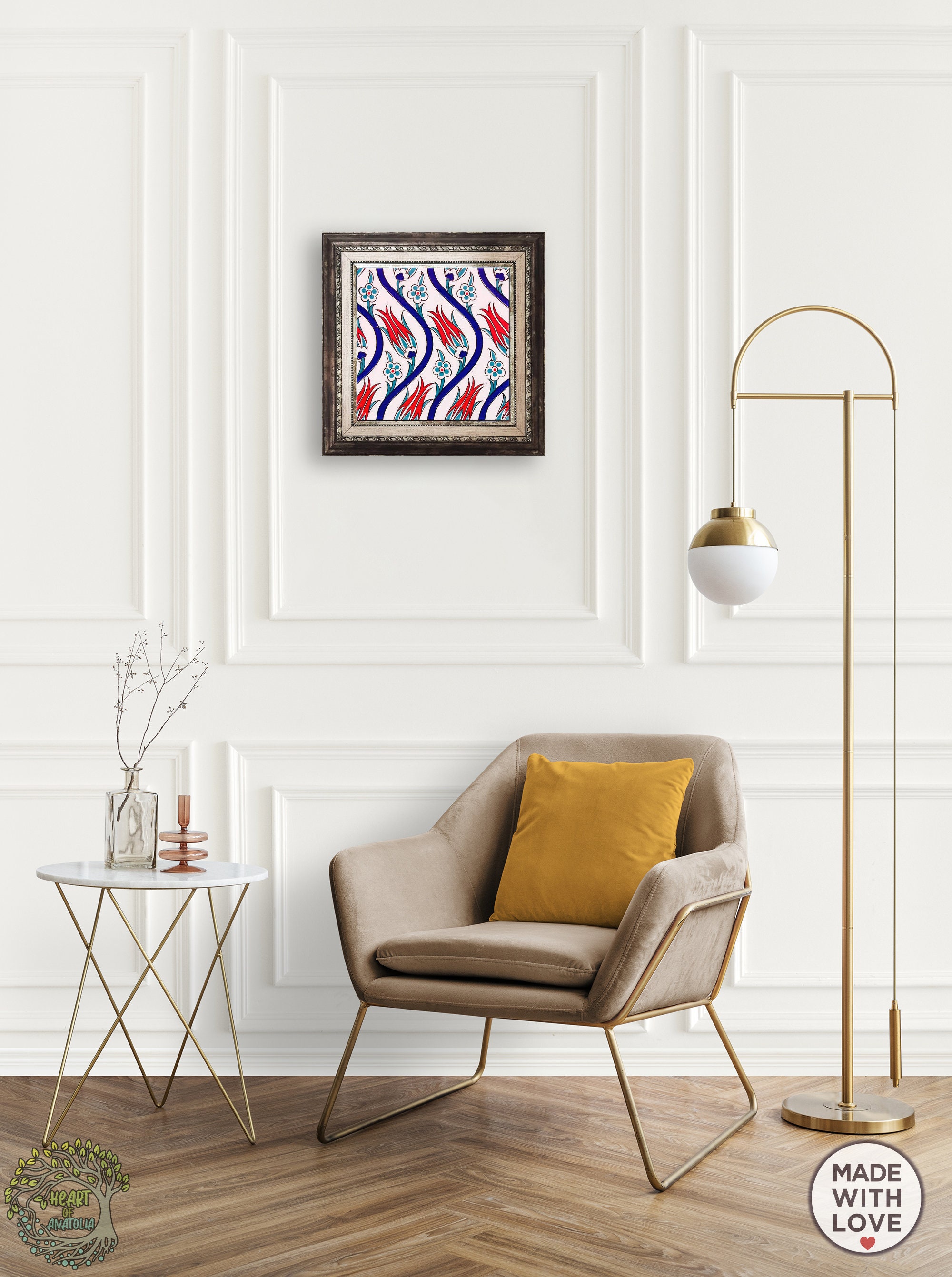 Decorative Ceramic Tile Frame Wall Decor Kitchen Tile Wall - Etsy