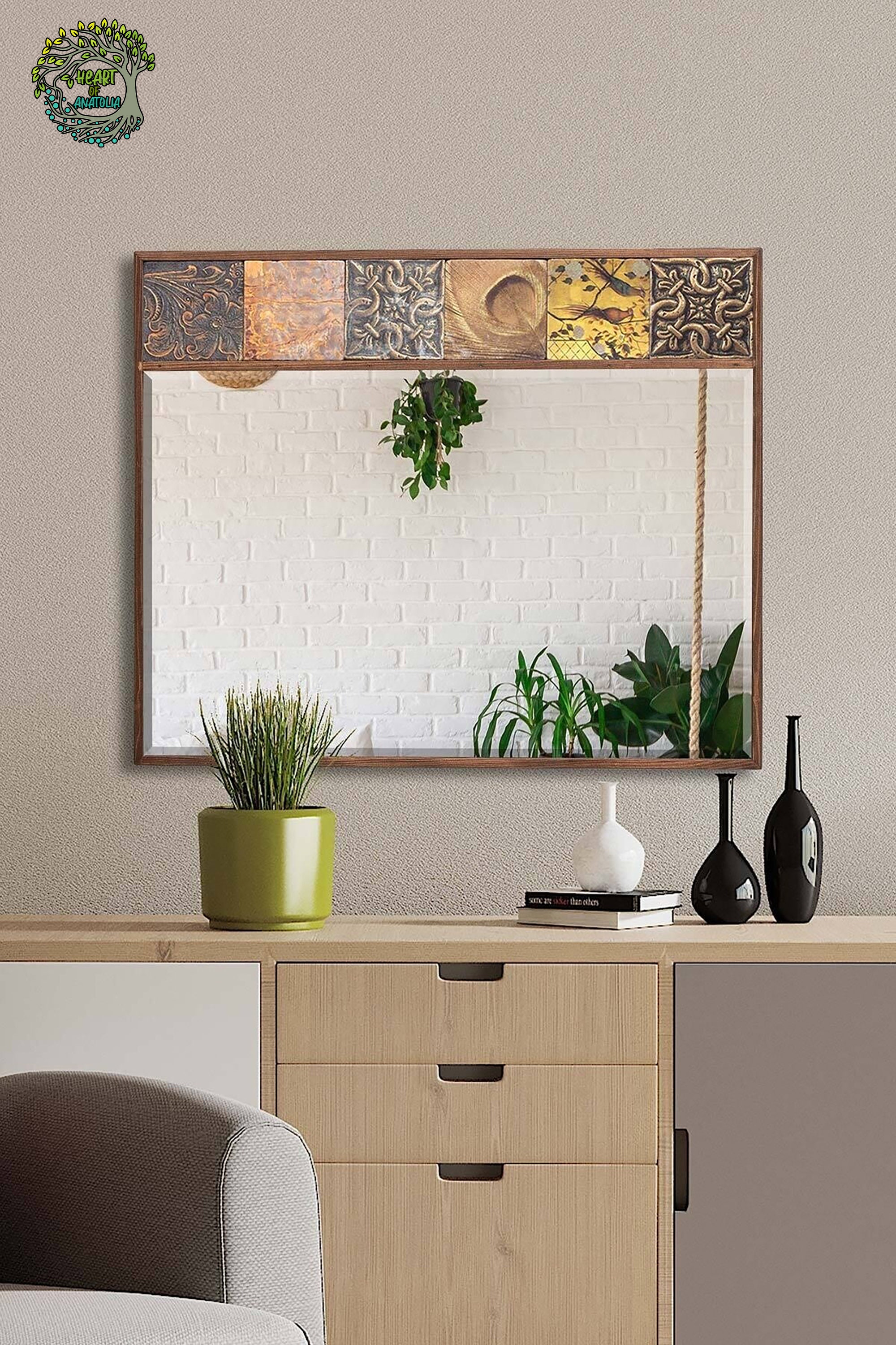 Boho Mirror Wall Decor Mirror Art Full Lenght Boho Mosaic - Etsy
