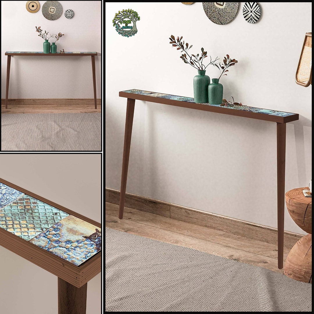 Side Table Unique Sideboard Entryway End Coffee Table - Etsy