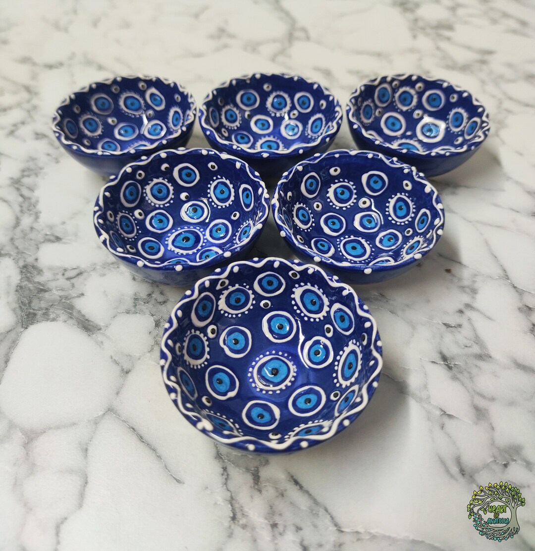 Bowls for Blessing Evil Eye | Handmade Ceramic Small Pottery Dishes for ...