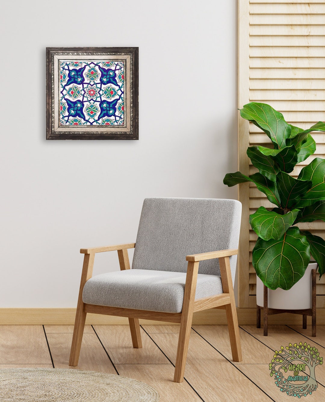 Decorative Ceramic Tile Frame Wall Decor Kitchen Tile Wall Art Living ...