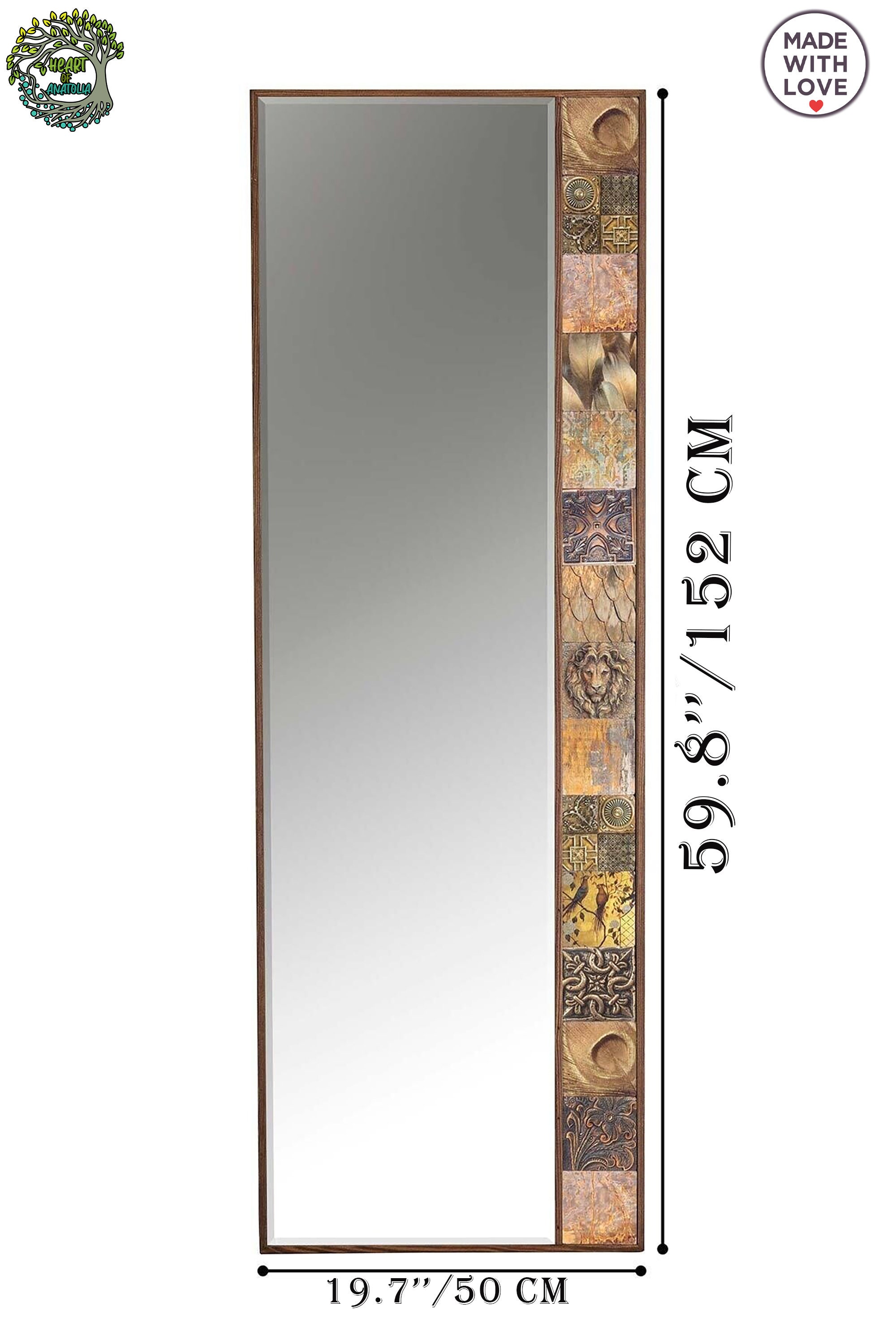 Boho Mirror Wall Decor Mirror Art Full Lenght Boho Mosaic - Etsy