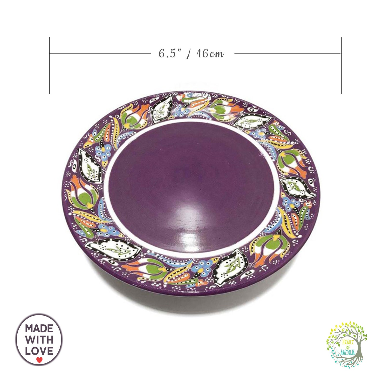 Set of 6 Ceramic Dessert Cake Serving Plates Colorfull - Etsy