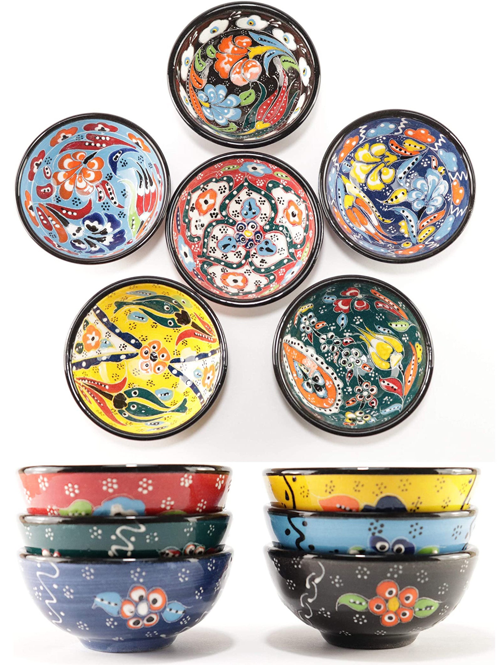 6pcs Handmade Small Ceramic Prep Bowls for Dips Snack Sauce - Etsy