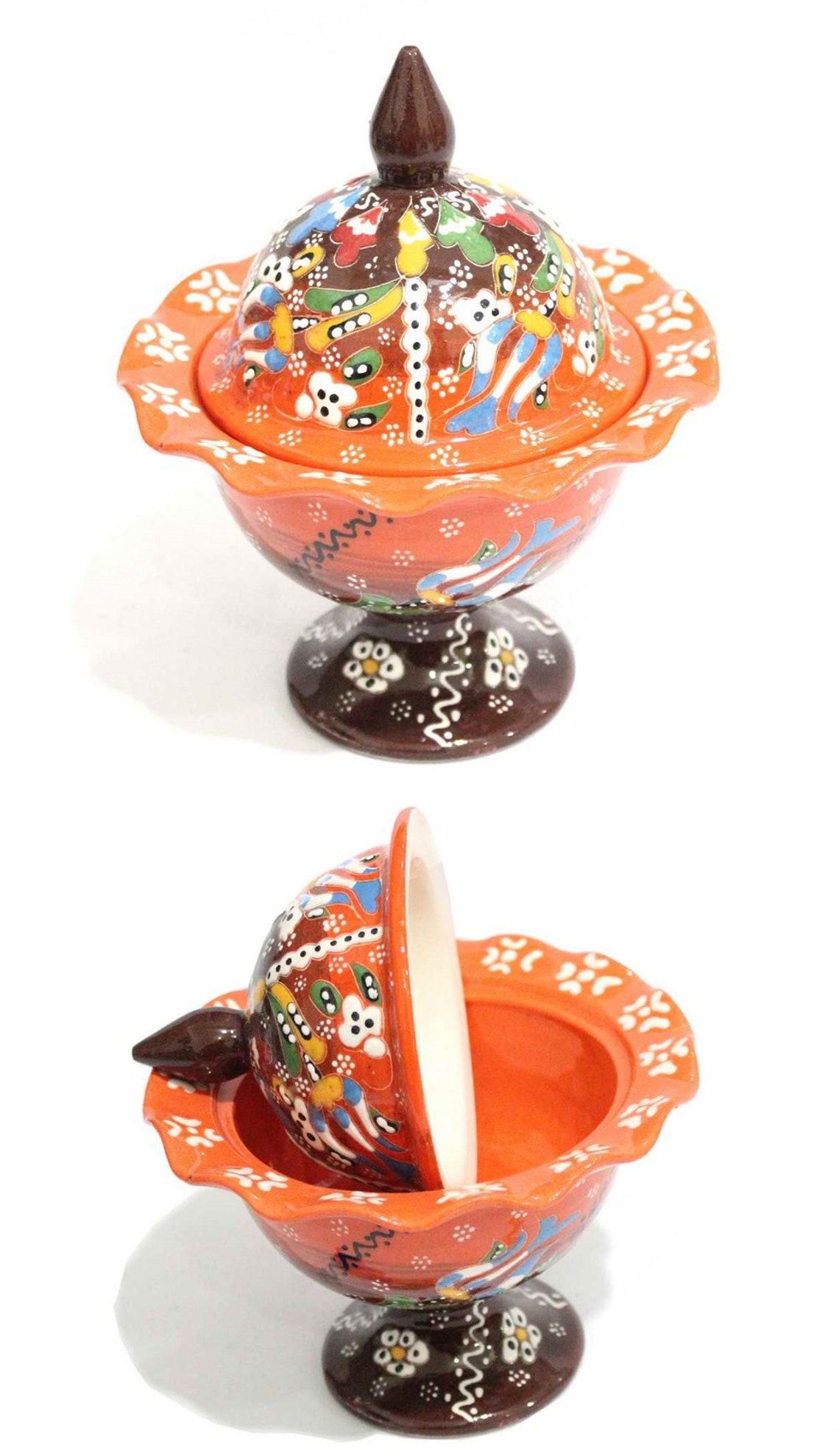 Decorative Handmade Lidded Candy Box Handpainted Footed - Etsy