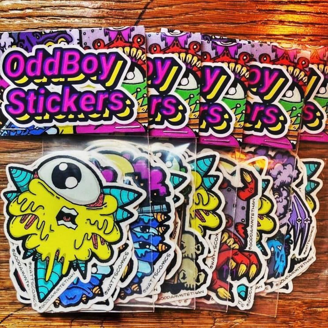 Oddboy Sticker Pack- Gen 1, Pack of Five, Graffiti Sticker, Street Art ...