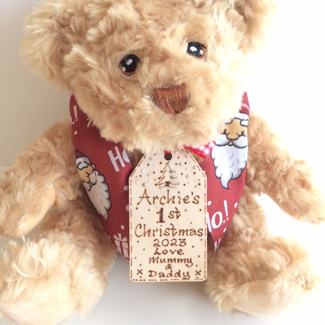 Personalised First Christmas Teddy Bear Gifts for Baby - Etsy UK