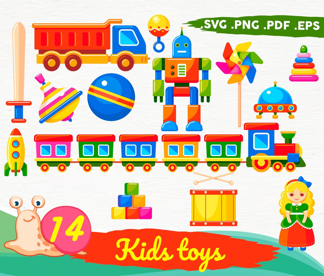 Kids Toys Svg,kids Toys Doodle, Teddy Bear Svg, Robt, Dinosaur Svg ...