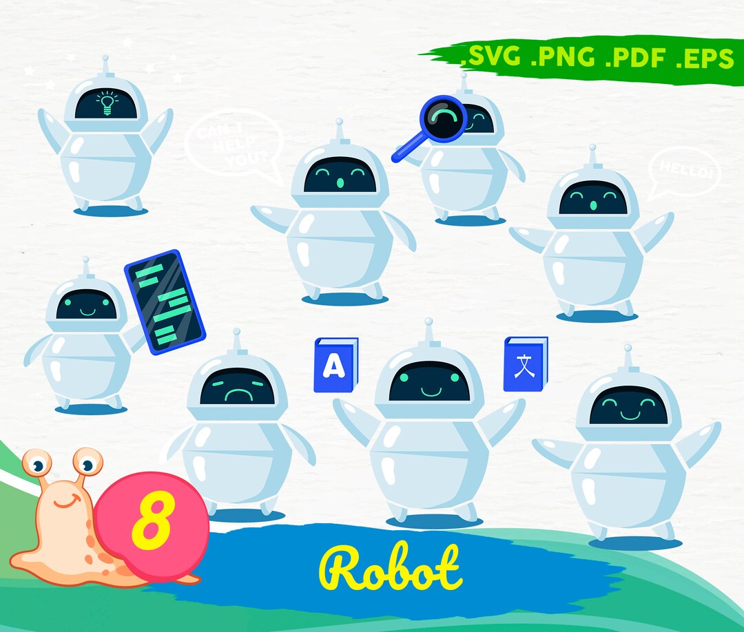 Robot Svg,robots Svg,clipart Downloads,robot Party,silhouette,robot ...
