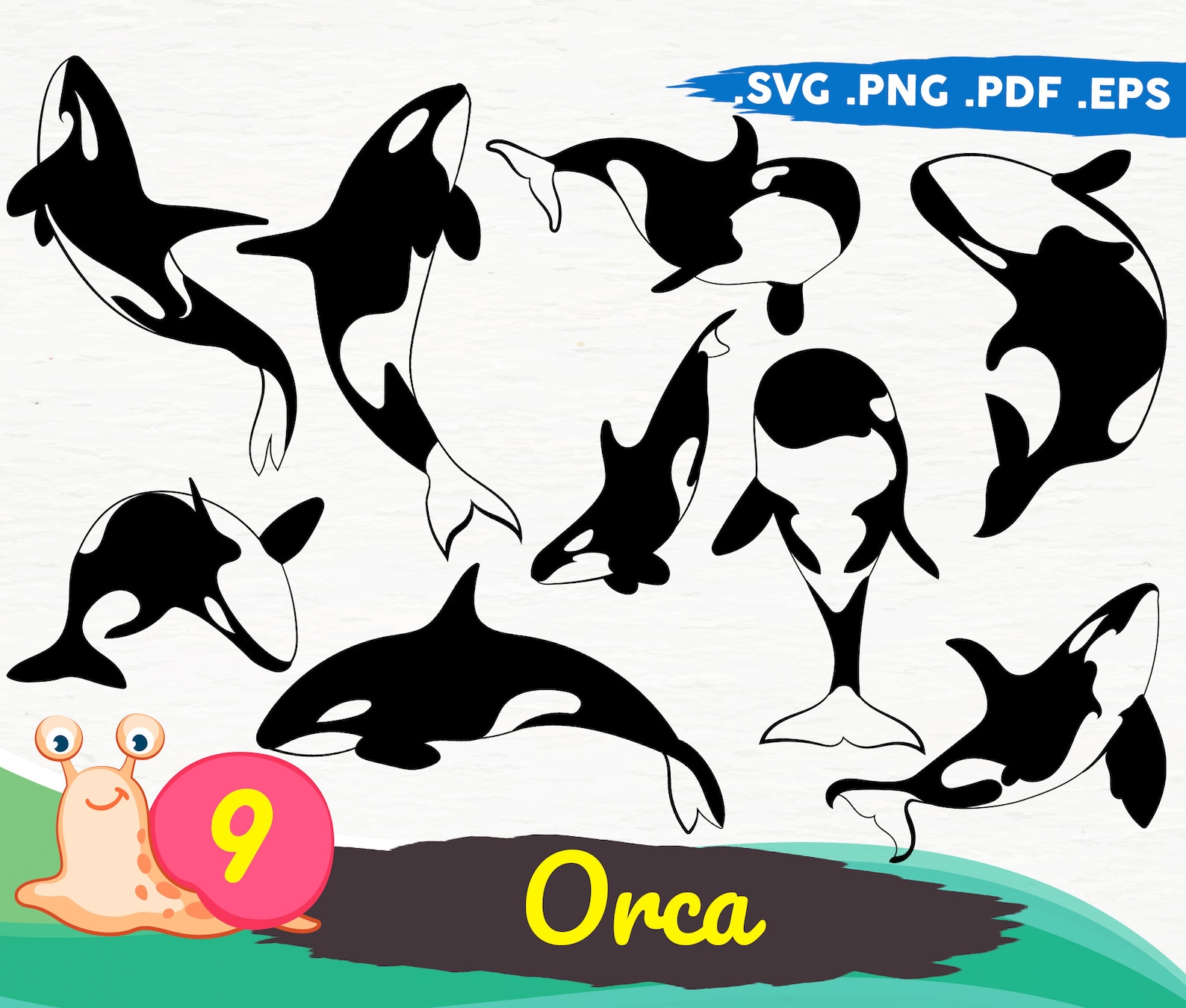 Orca Svg, Killer Whale Svg, Orca Clipart, Whale Svg, Orca Png, Orca Psd ...