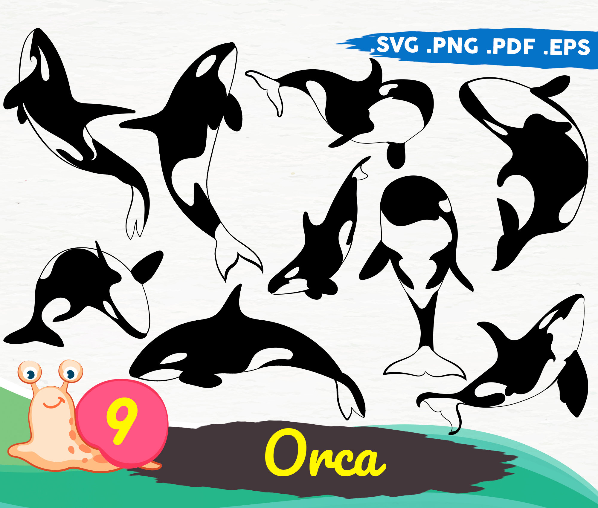 Orca svg, épaulard svg, orca clipart, baleine svg, orca png, orca psd ...
