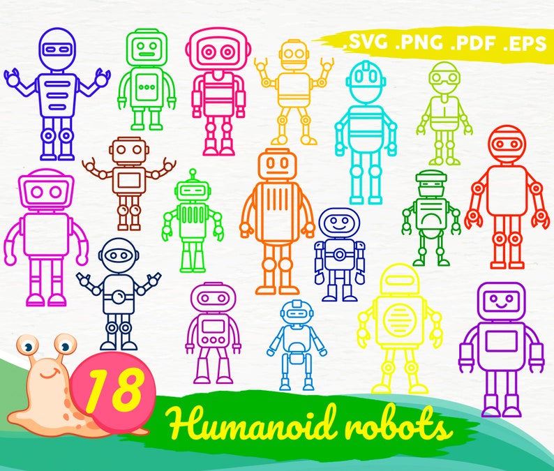 ROBOT SVG Bundle,robots SVG Cut Files,printable,robots Clipart,design ...