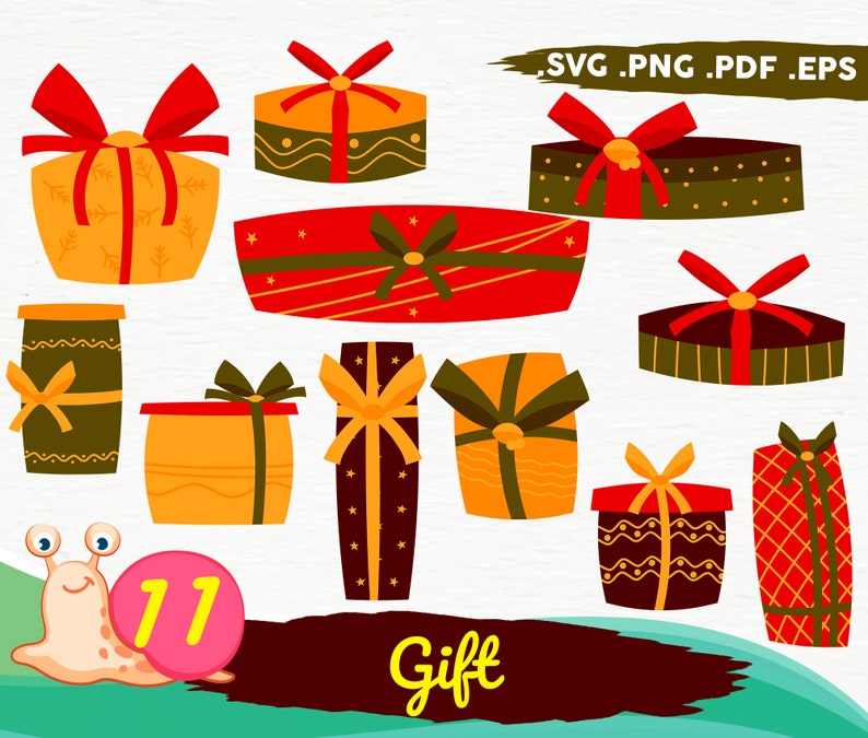 Christmas Present SVG Bundle, Present Box, Christmas Present Clip Art ...