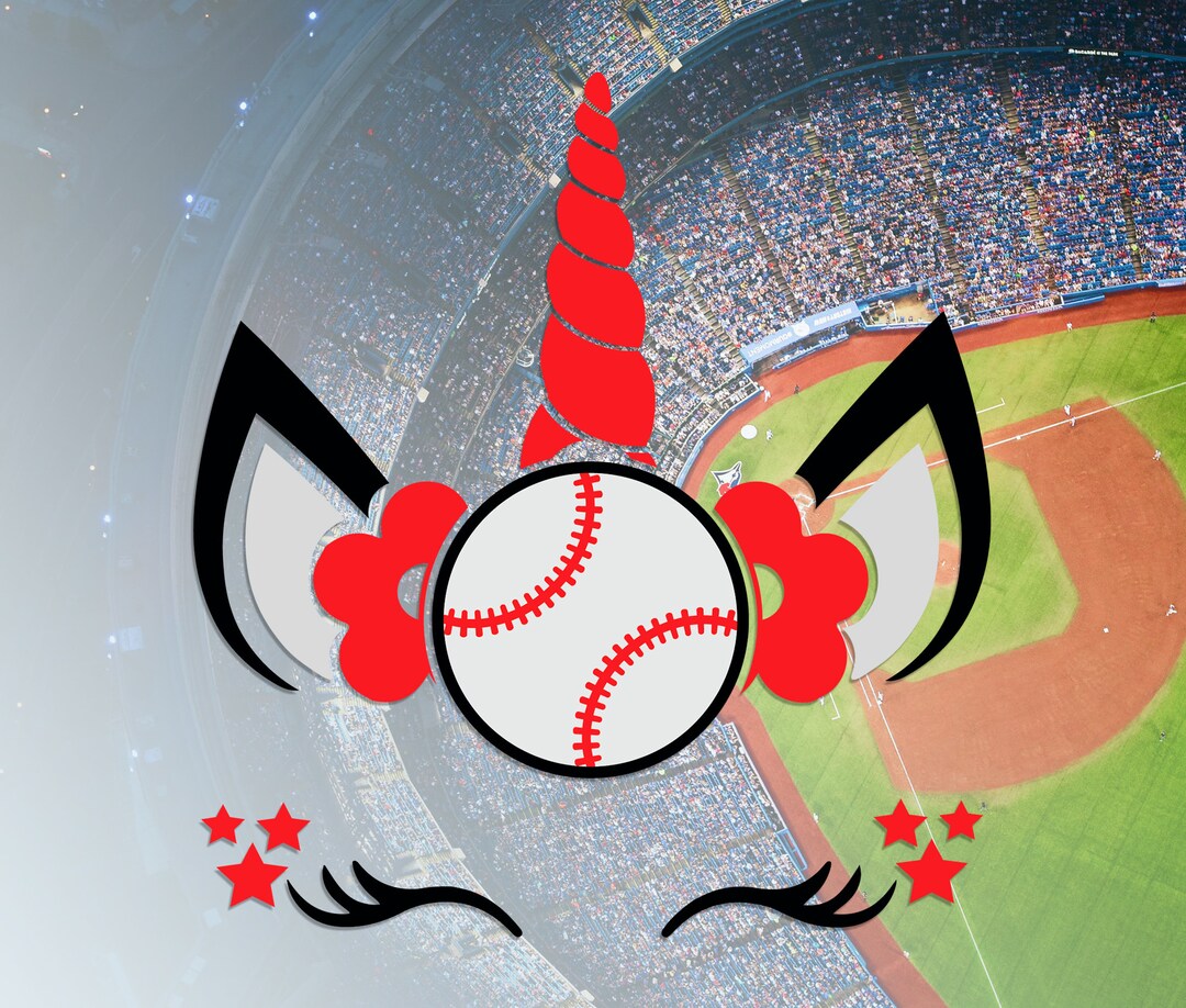 Baseball Unicorn SVG, Unicorn Face ,baseball Girl, Unicorn Face ...