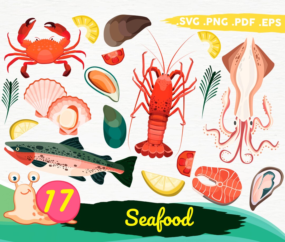 LOBSTER SVG, Seafood Svg, Lobster Clipart, Lobster Cut File, Lobster ...