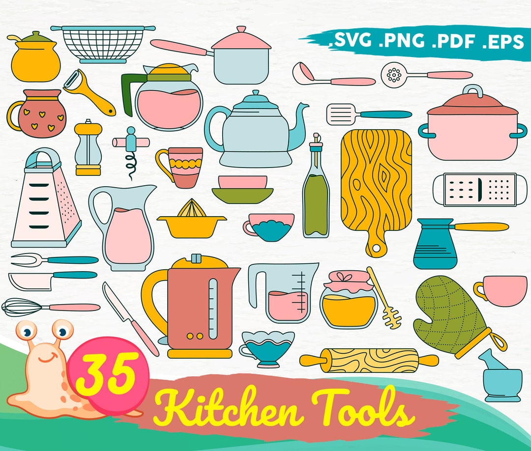 Kitchen Tools Svg,kitchen Utensil Svg, Kitchen Tools SVG, Digital ...
