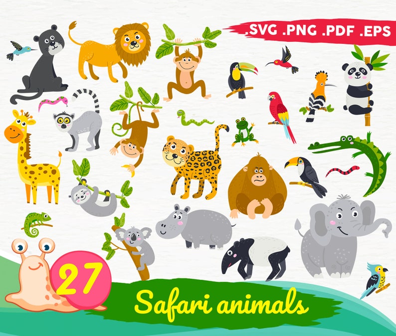 Animals Svg, Animal Cut Files, Woodland Animal SVG, Safari Animal Clip ...