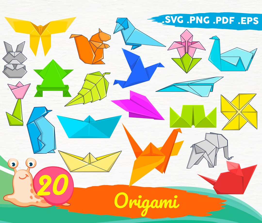 Origami Animals Svg, Origami SVG, Origami of Paper Svg, Origami ...