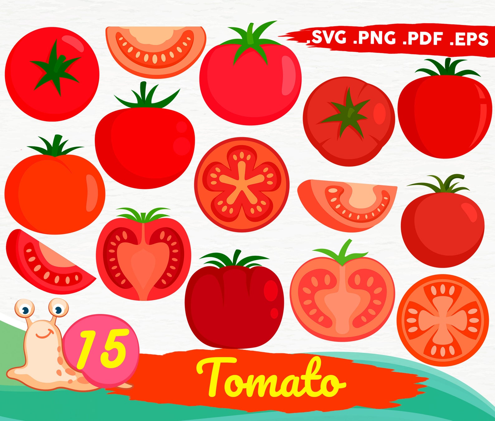 Tomato SVG Bundle, Tomato SVG, Tomato Clipart, Tomato Cut Files for ...