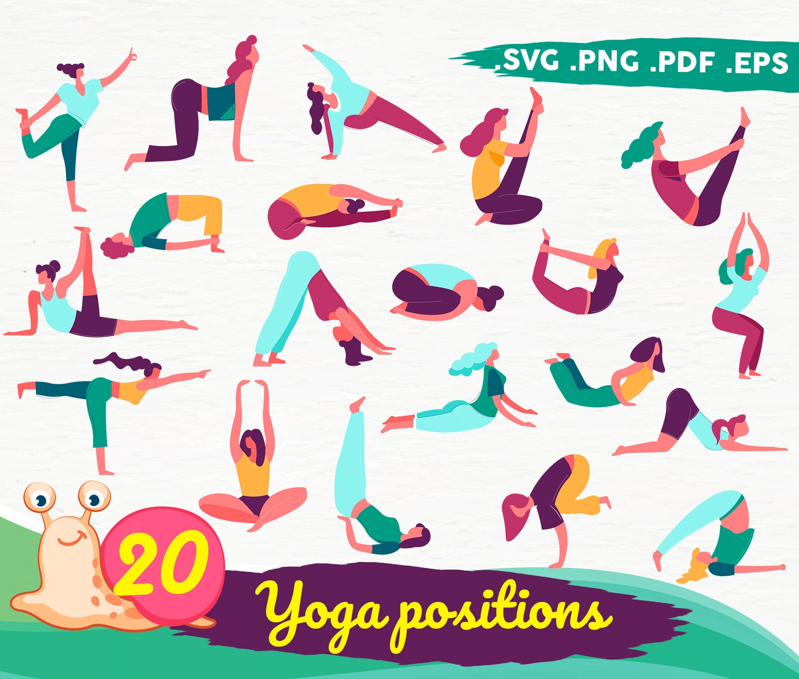 Yoga Woman Svg, Asanas, Lady Yoga, Poses Silhouette, Clipart,sports ...