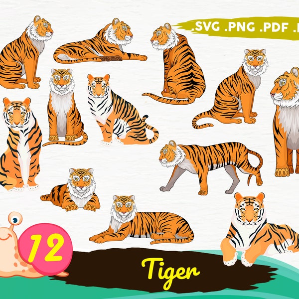 Tiger Svg - Etsy