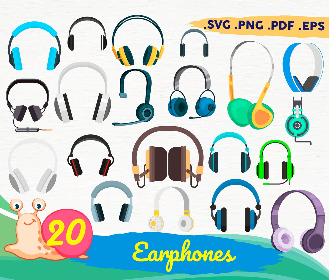 Headphones Svg Headphones Svg Headphones Clipart Headphones - Etsy