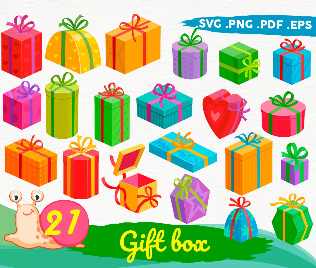 Gift Box Svg,presents Svg Bundle, Gifts Svg, Png, Dxf, Gift Box Clipart ...