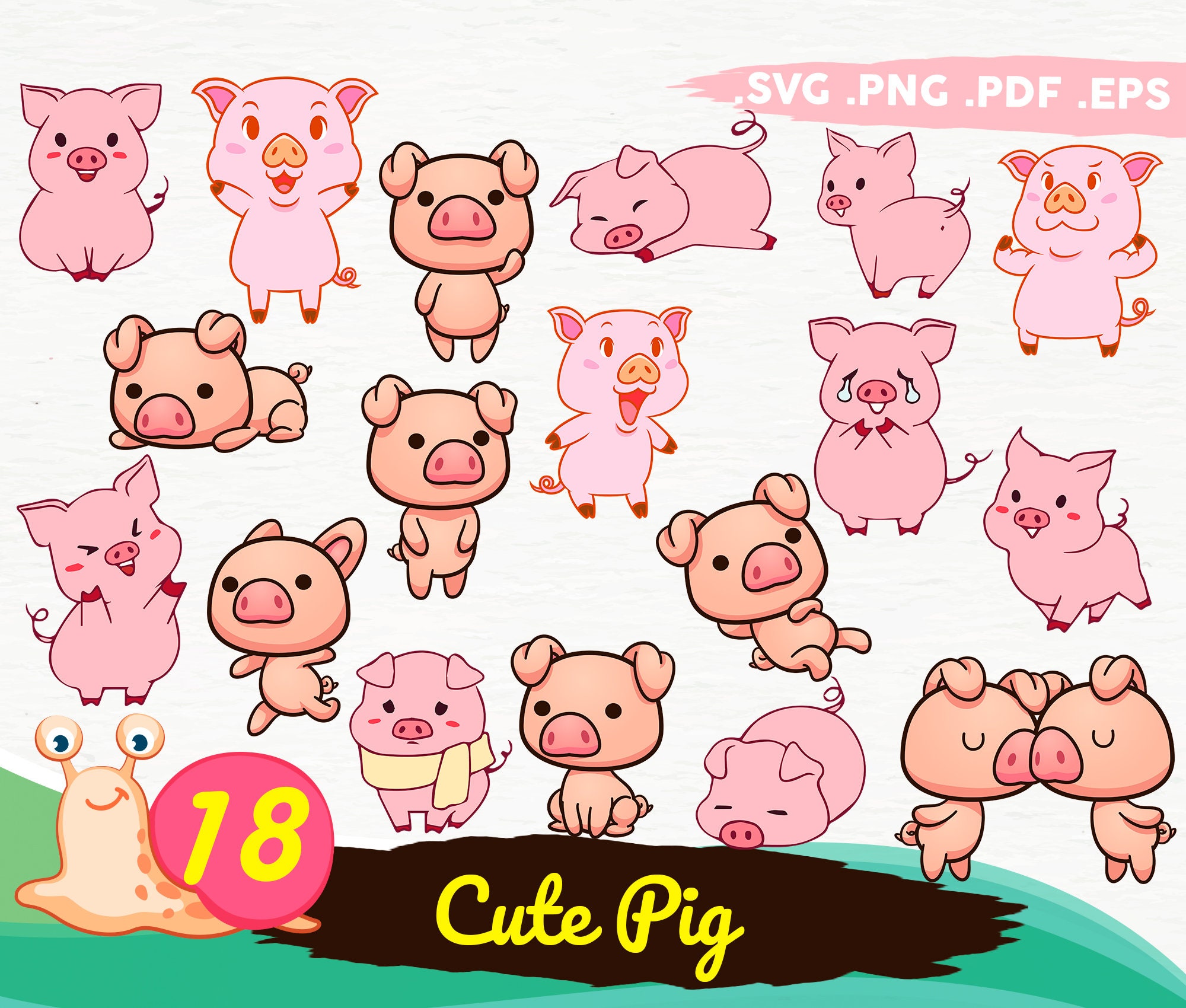 Cerdo SVG, Cara de cerdo SVG ,anima svg, Archivo de corte para Cricut ...