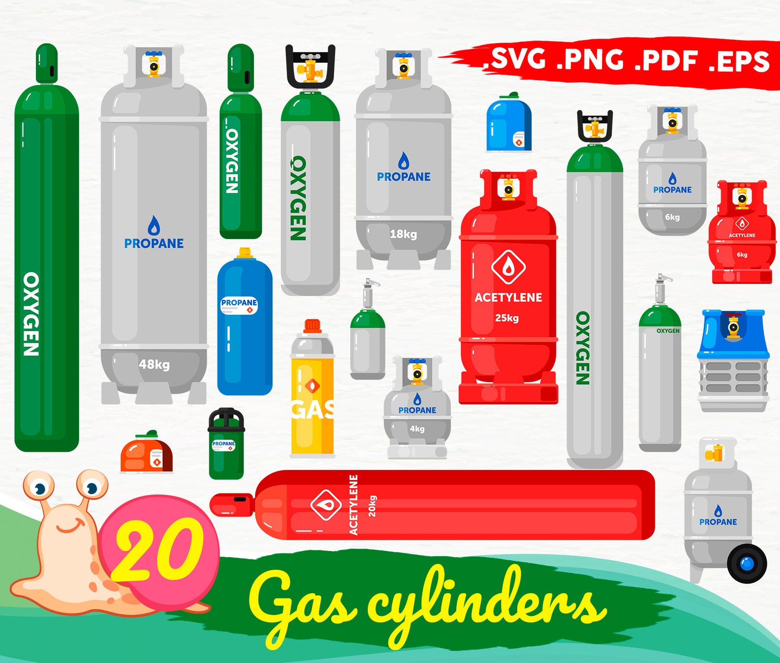 Gas Cylinders Svg, Gas Svg, Cyliders Svg, Propan Cylinders Svg ...