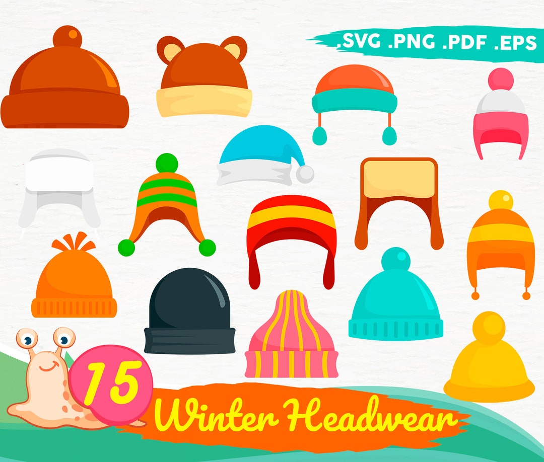 Winter Hats Clipart Collection, Winter Hats SVG Bundle, Winter Hat Png ...