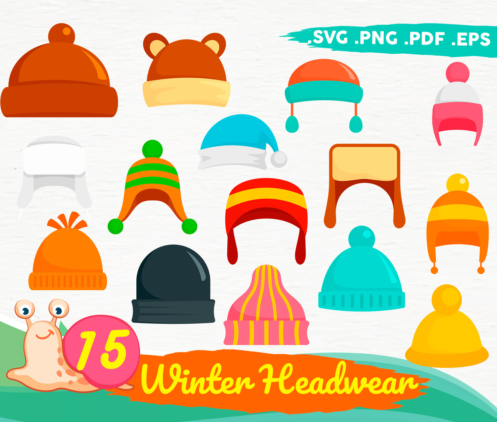 Winter Hüte Clipart Sammlung, Winter Hüte SVG Bundle, Winter Hut Png ...
