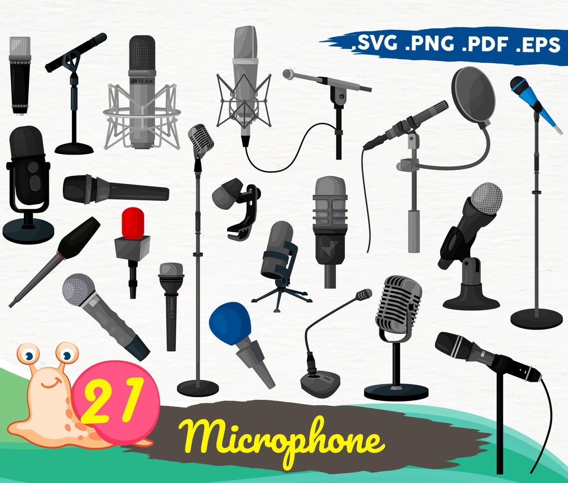 Microphone SVG Bundlemicrophone Clipartmicrophonemicrophone - Etsy