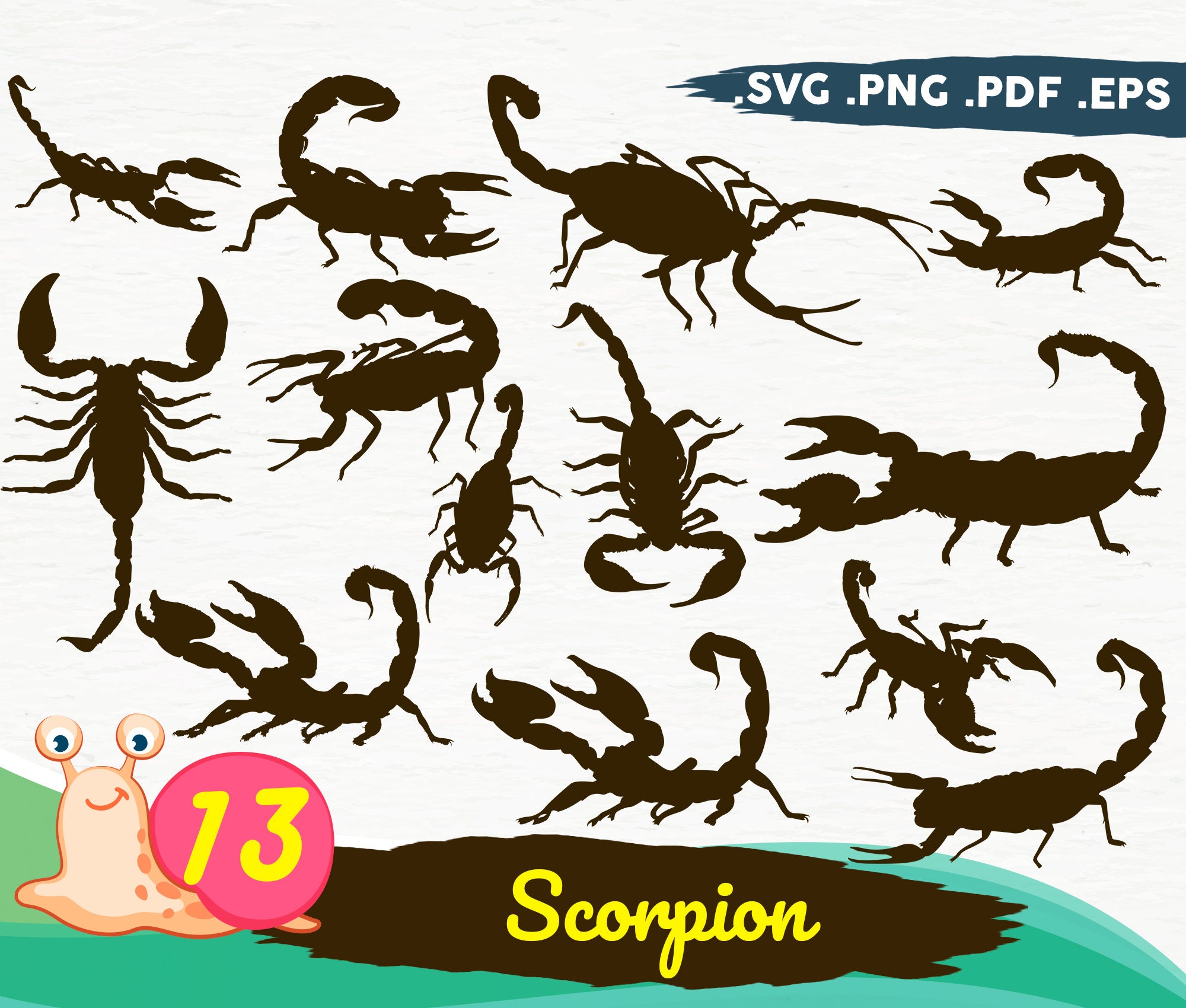 Scorpion SVG Bundle, Scorpion, Scorpion Png, Scorpion Eps, Scorpion ...