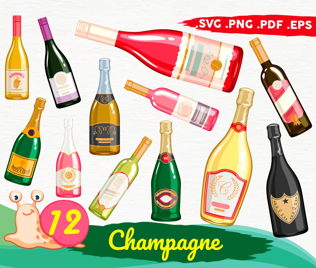 Champagne SVG, Champagne Vector, Champagne Clipart, Champagne Cricut ...
