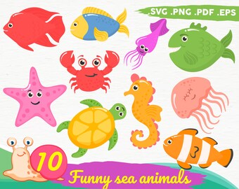 Under the Sea SVG, Sea Animals SVG, Ocean Svg, Under the Sea Clipart ...