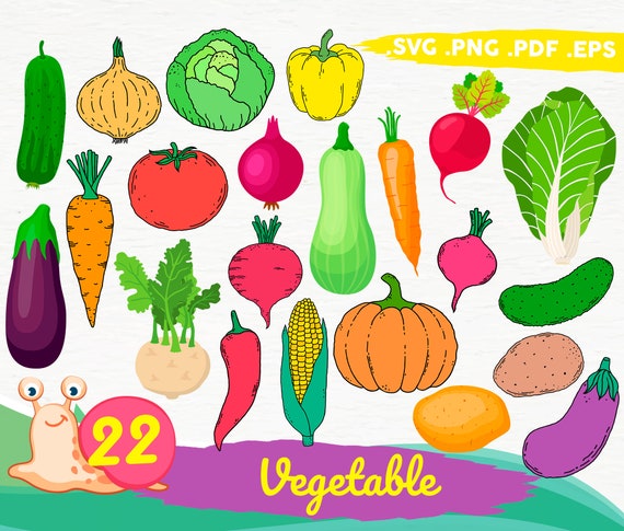 Vegetables SVG Bundle Vegetables SVG Clipart Vegetables | Etsy