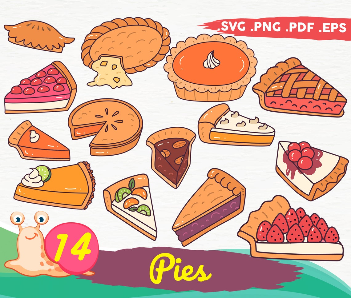PIE SVG, Thanksgiving Svg, Pie Clipart, Apple Pie Svg,pumpkin Pie Svg ...