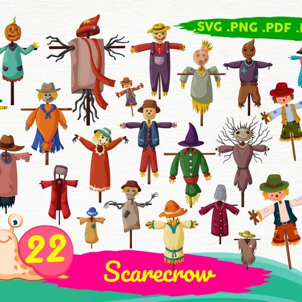 Scarecrow Svg - Etsy