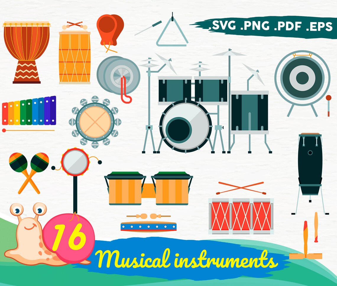 Musical Instruments Svg, Musical Instruments Clipart Collection ...