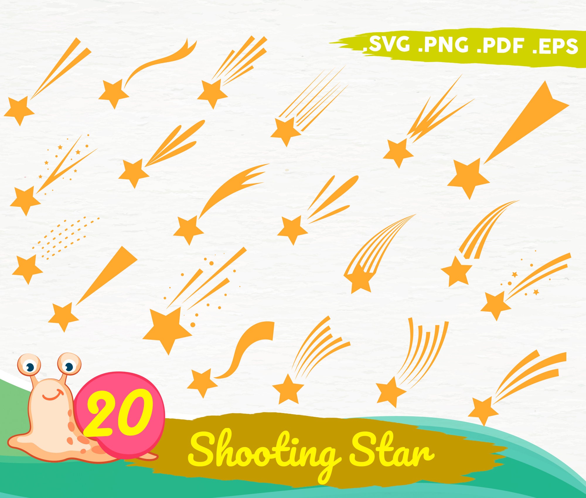 Shooting Star SVG Bundle, Shooting Star SVG, Shooting Star Clipart, Cut ...