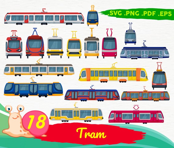 Rolley Svg Tram Svg Lightrail Svg Trolley Files Trolley - Etsy