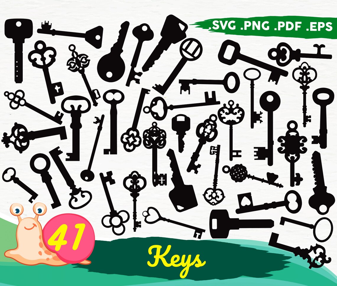 Keys Silhouettes BUNDLE SVG Keys SVG Keys Cut Files Keys - Etsy