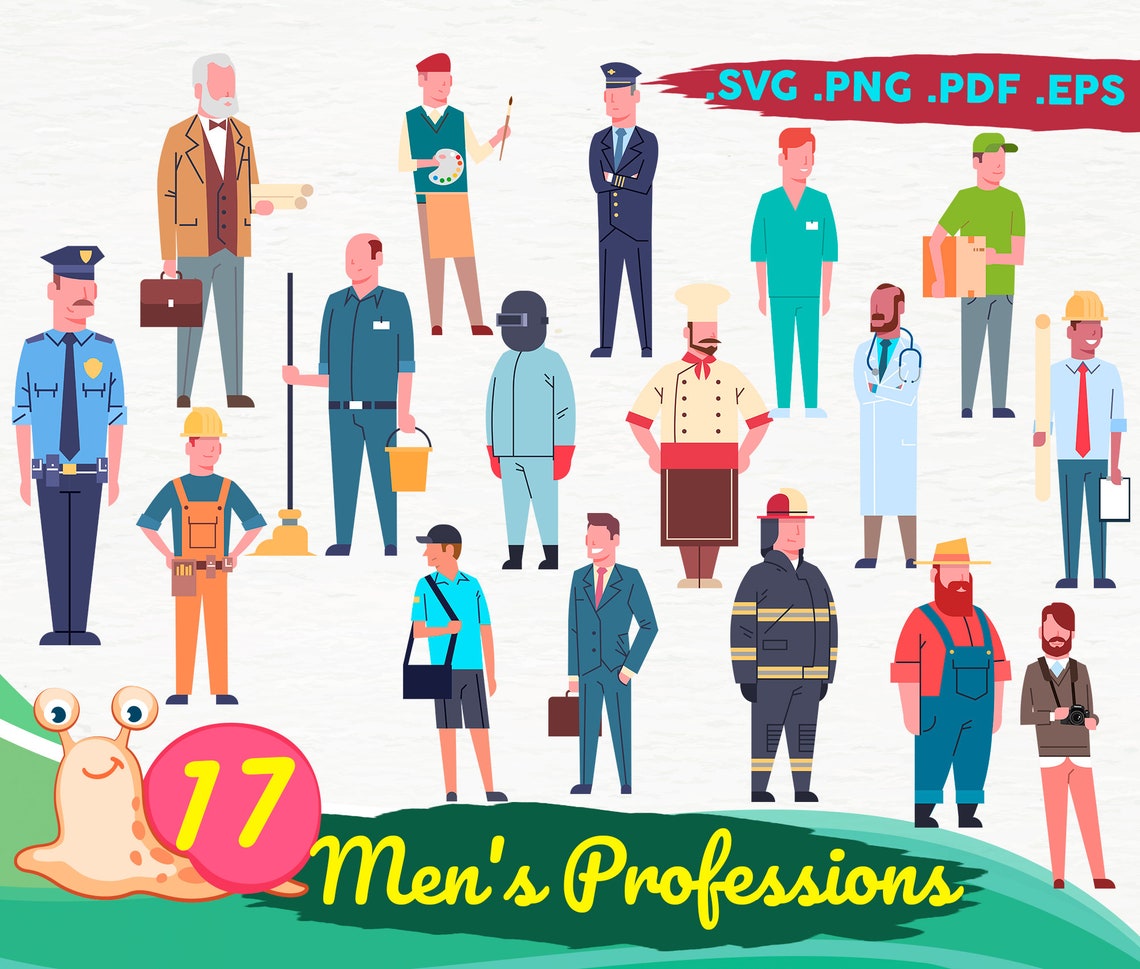 Mans Professions Svg, Professions Illustration, Professions Graphics ...